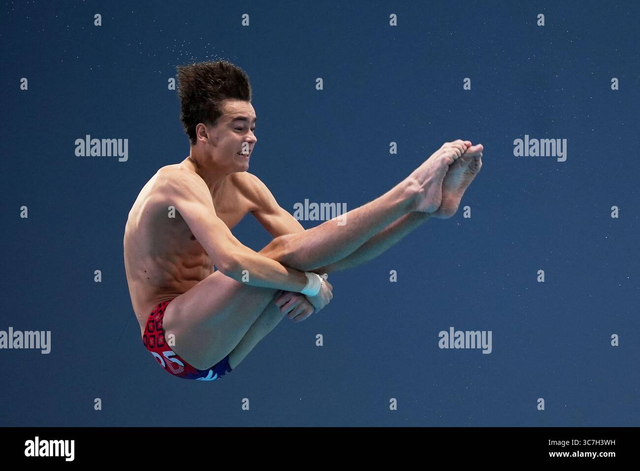 Aleksa Teofilovic of Serbia competes in the men's 10m platform ...