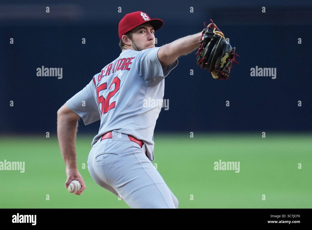 St. Louis Cardinals starting pitcher Matthew Liberatore works against a ...