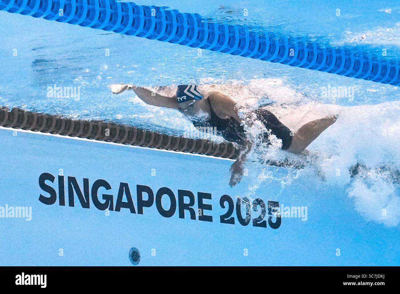 Riley Sofia Miller of Virgin Islands competes in the women's 50-meter ...