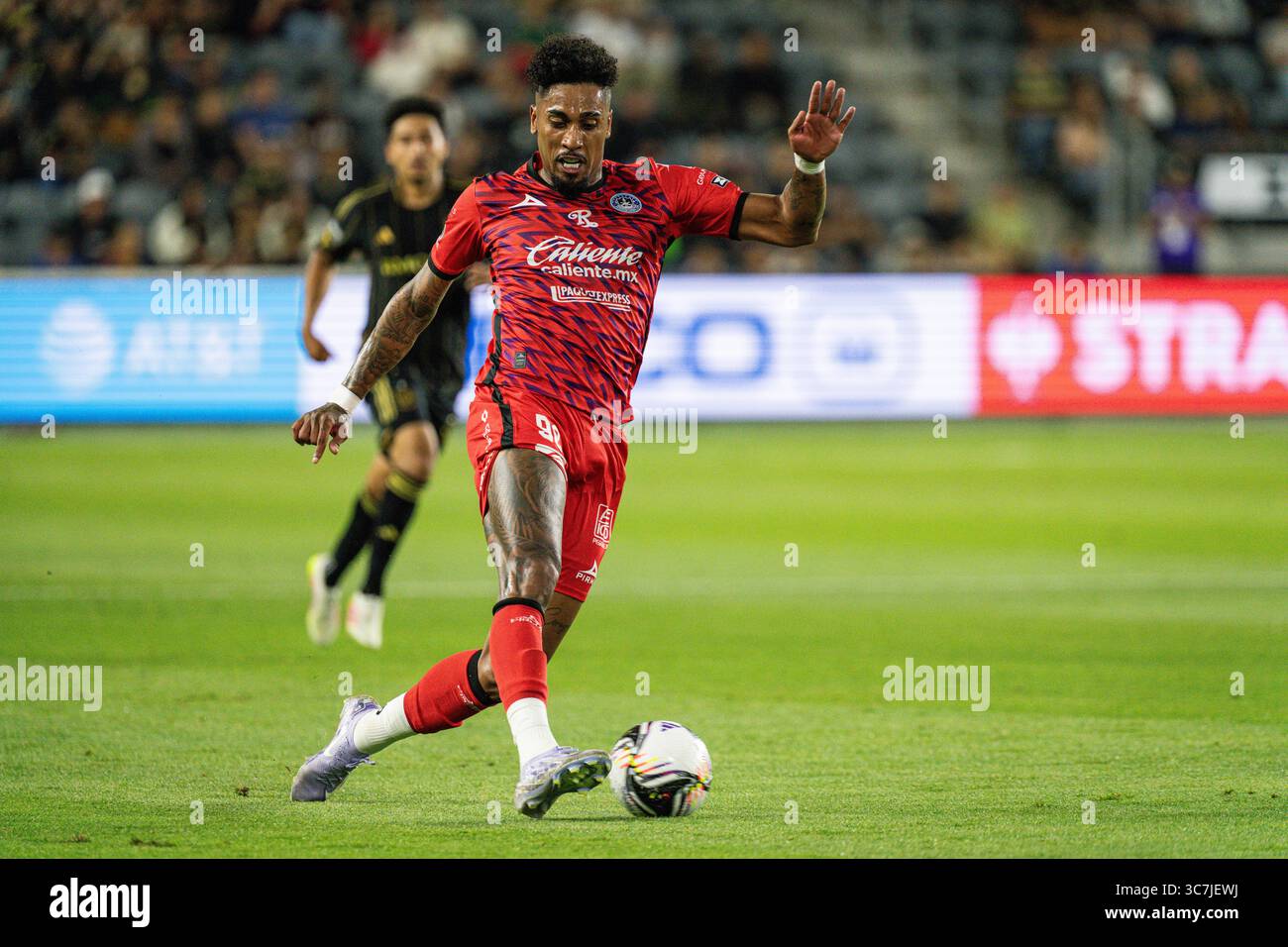 Mazatlán forward Fábio (90) sends a pass during a Leagues Cup, League ...