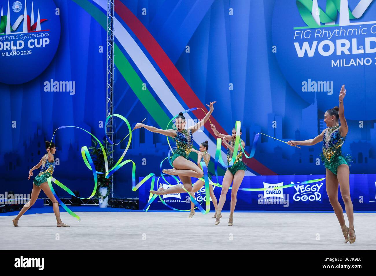 Brasil group team is seen during the Rhythmic Gymnastics FIG World Cup ...