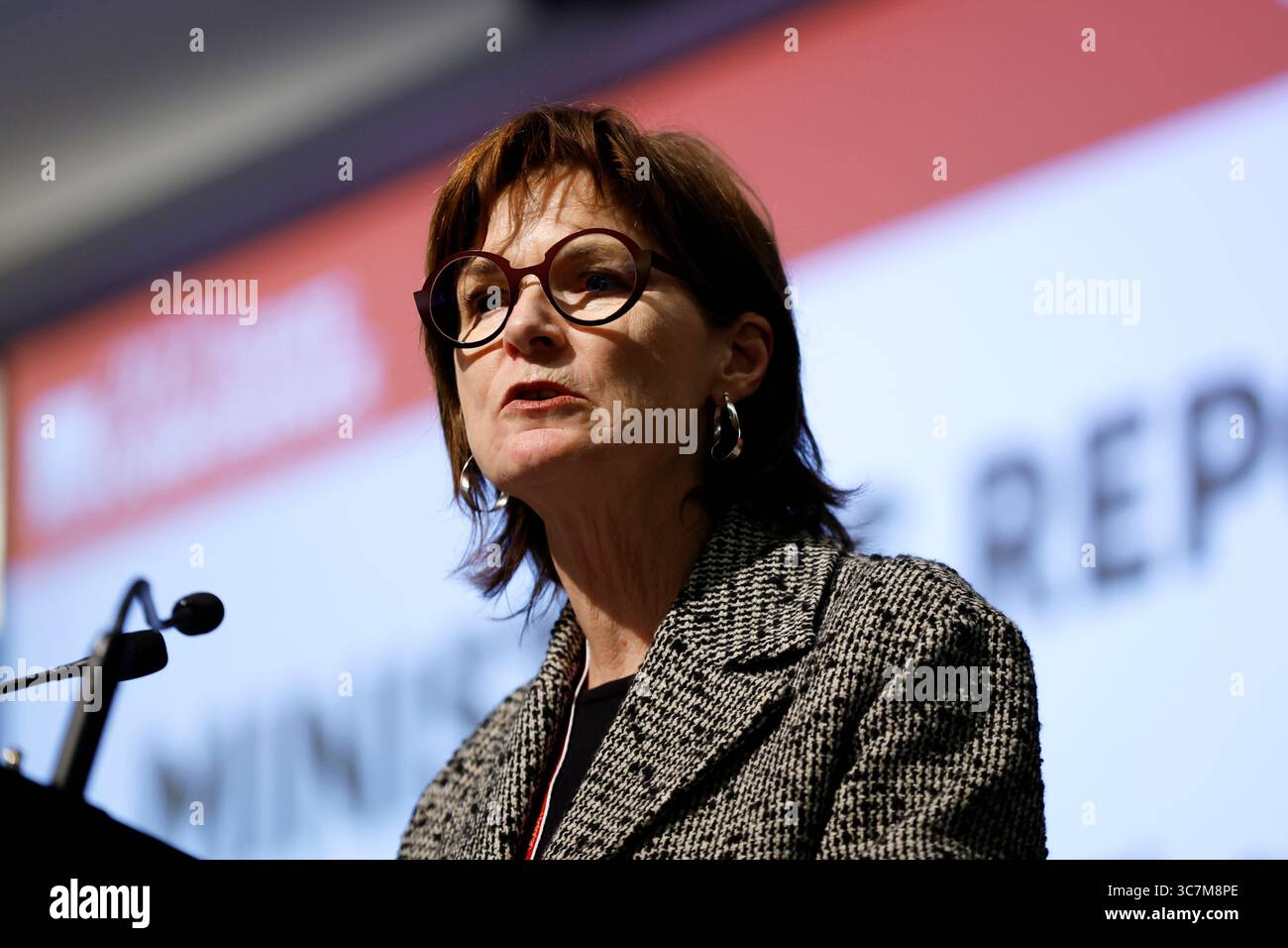 Victoria Health Minister Mary-Anne Thomas speaks at the Victorian Labor ...
