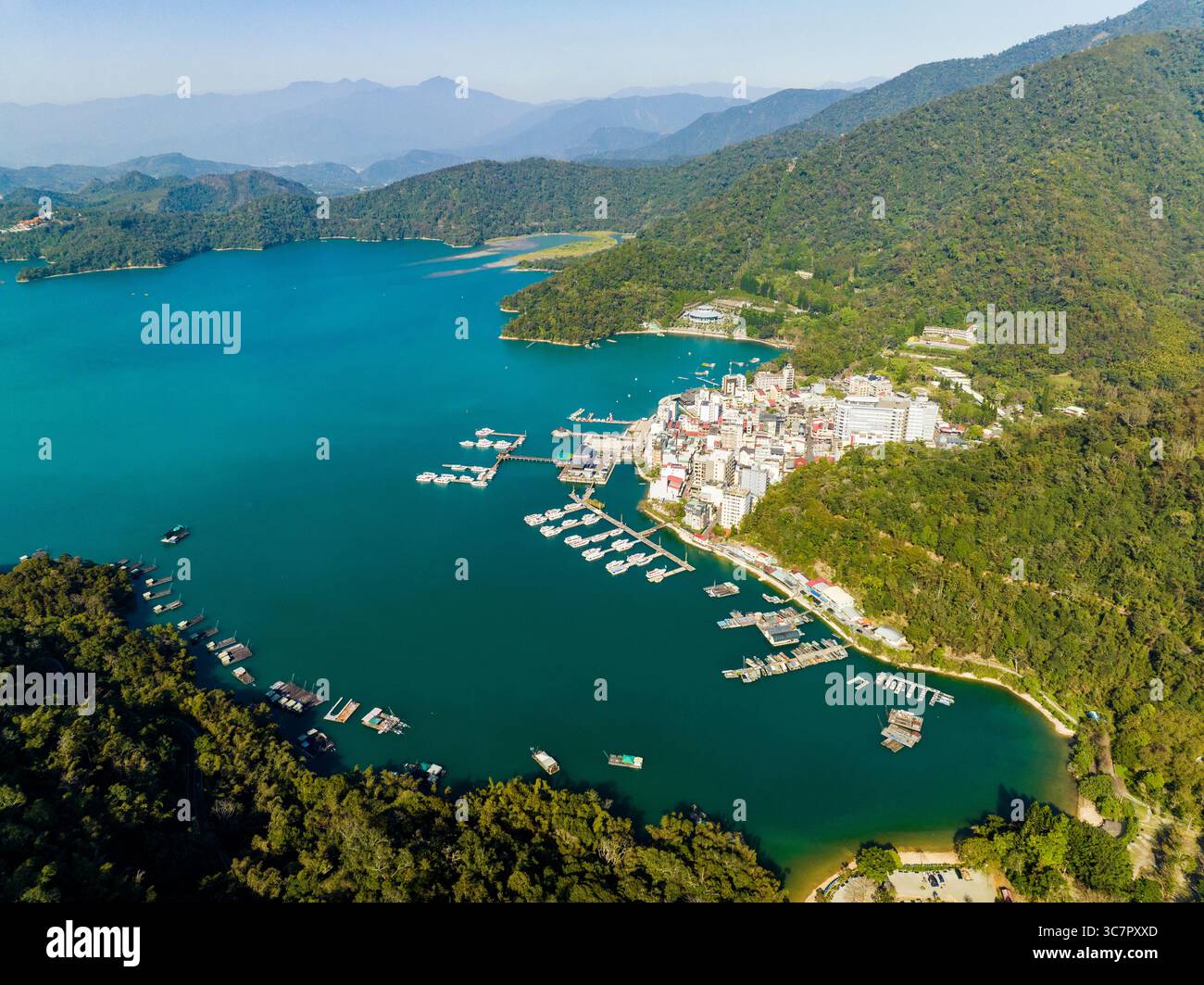 Aerial photography of the Sun Moon Lake National Scenic Area, Yuchi ...