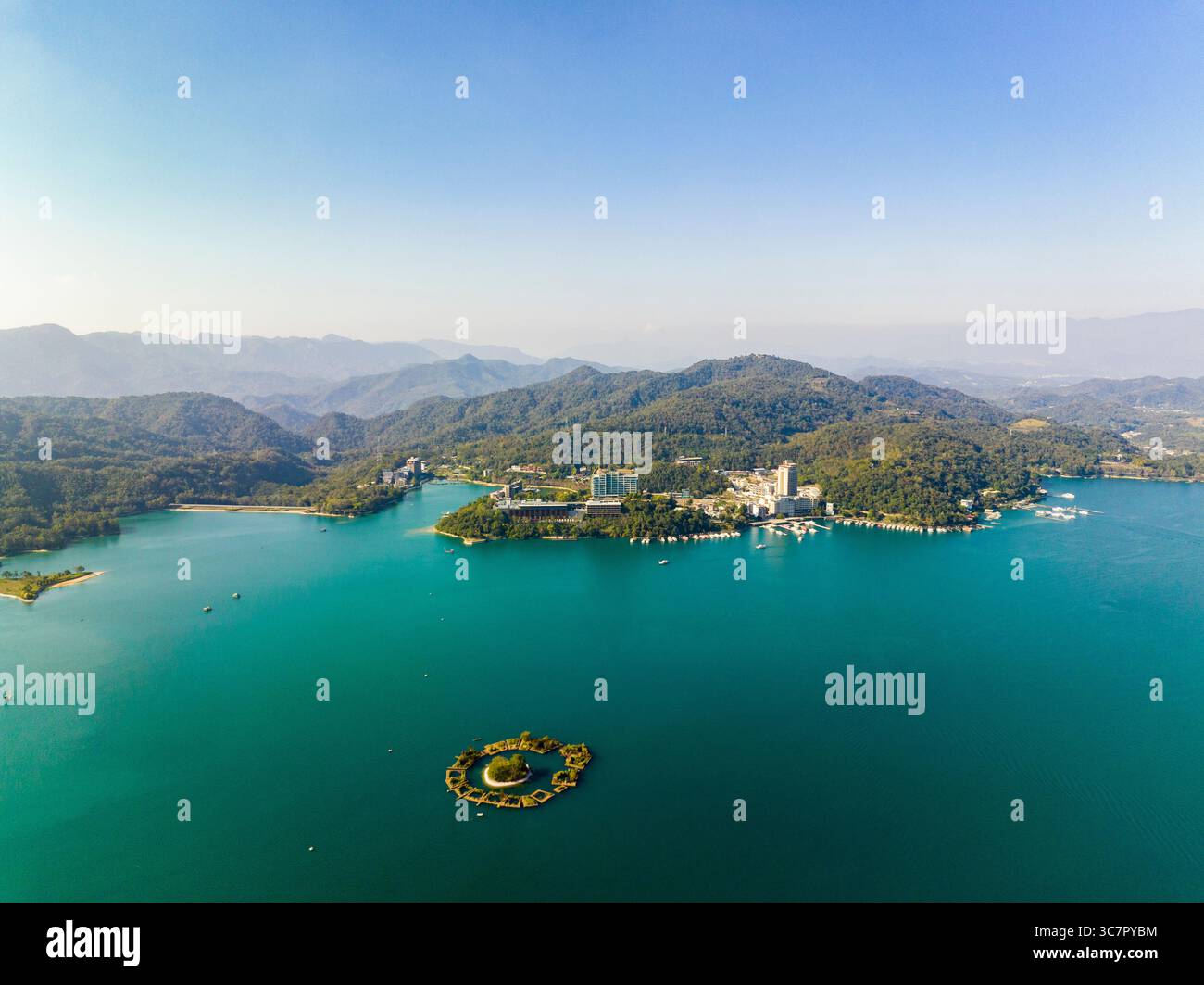 Aerial photography of the Sun Moon Lake National Scenic Area, Yuchi ...