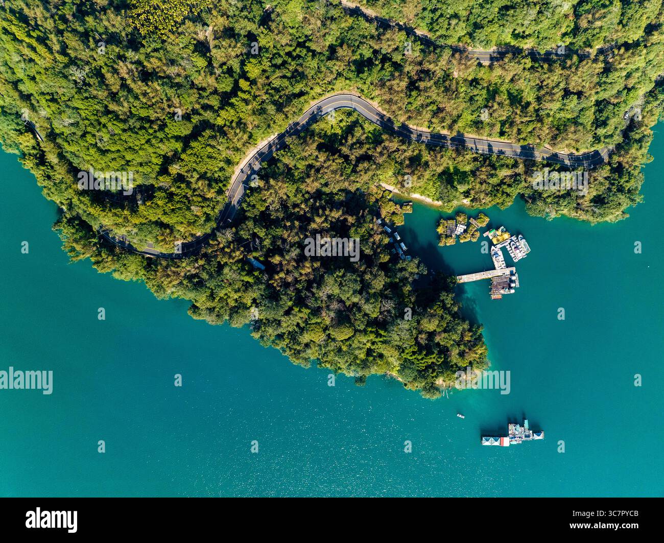 Aerial photography of the Sun Moon Lake National Scenic Area, Yuchi ...