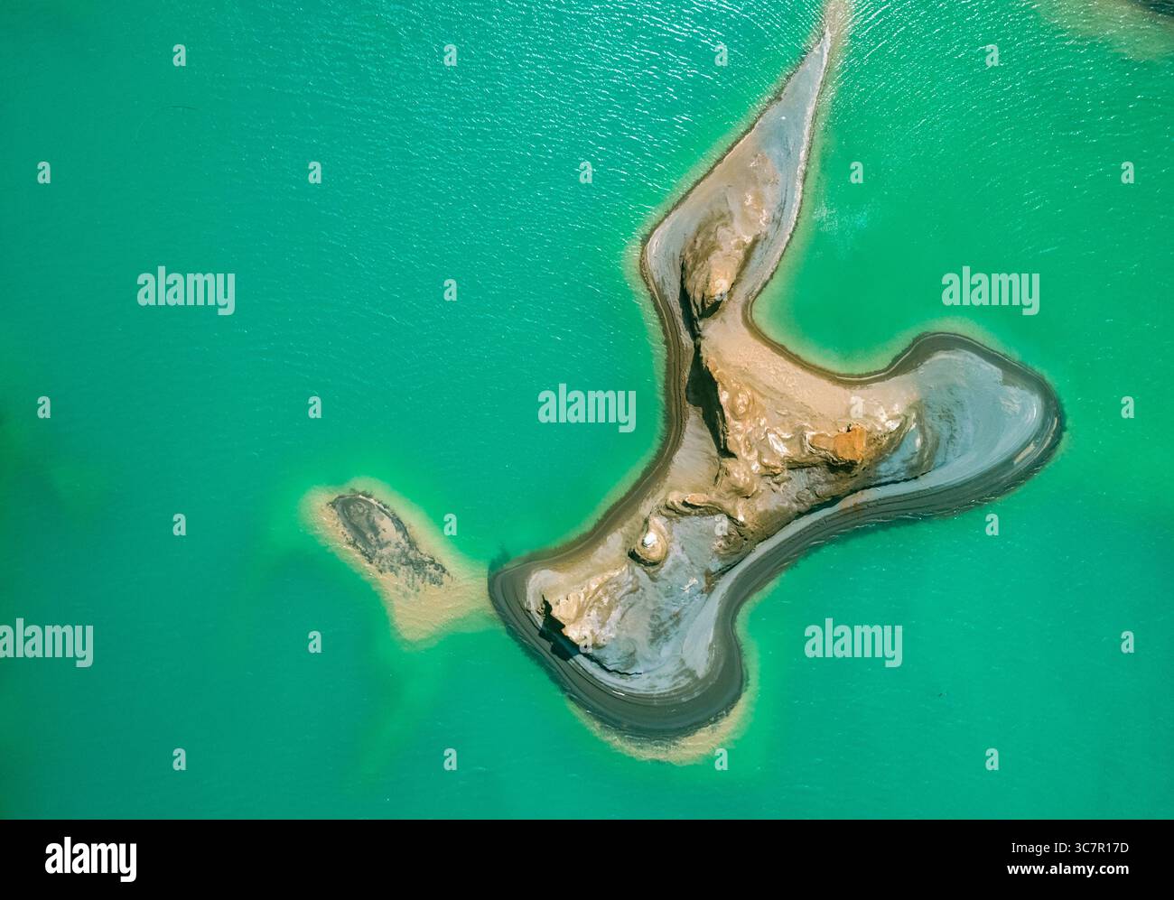 The effects of pollution on a natural habitat, featuring damaged ...