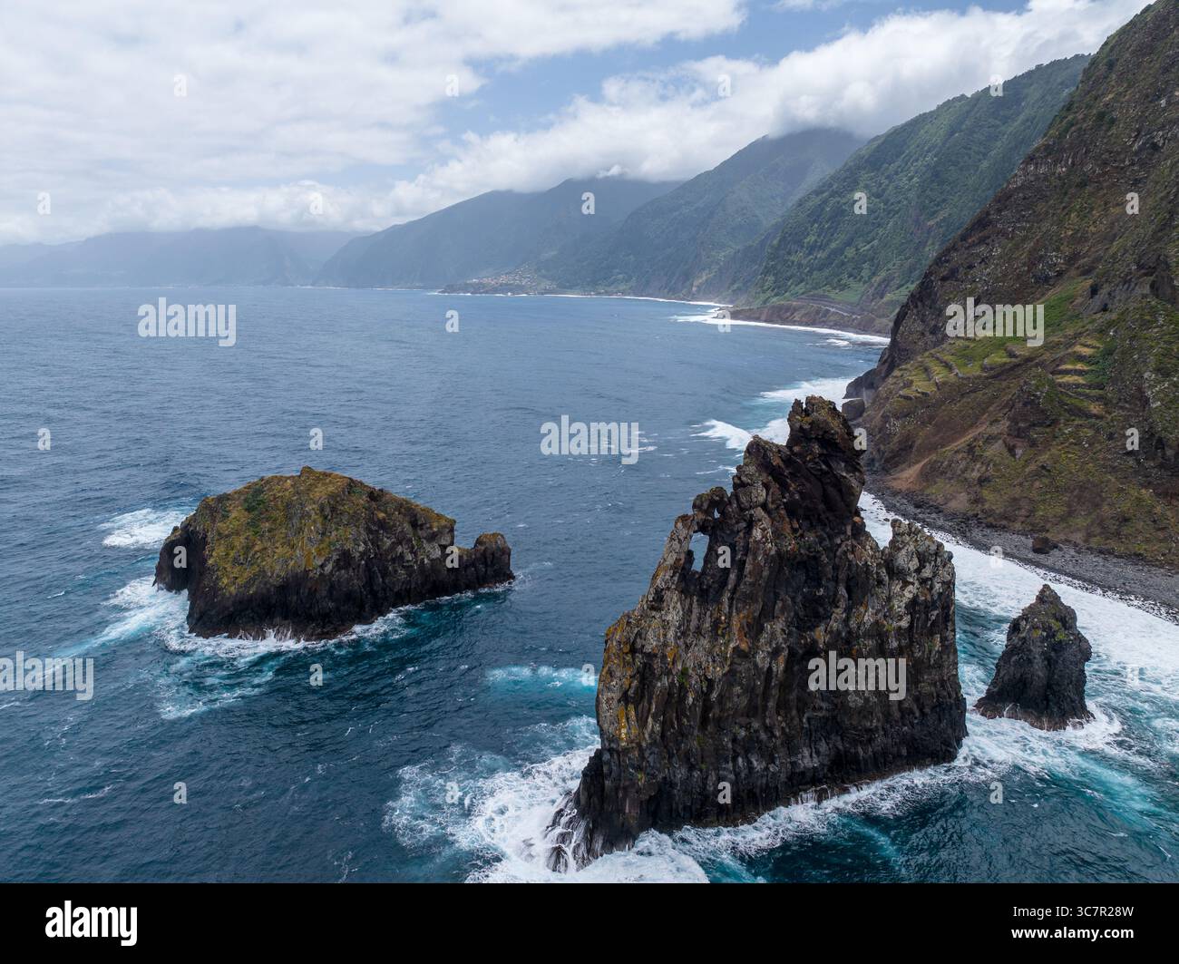 Ribeira da Janela sea stacks, Seixal and Porto Moniz, Ribeira da Janela ...