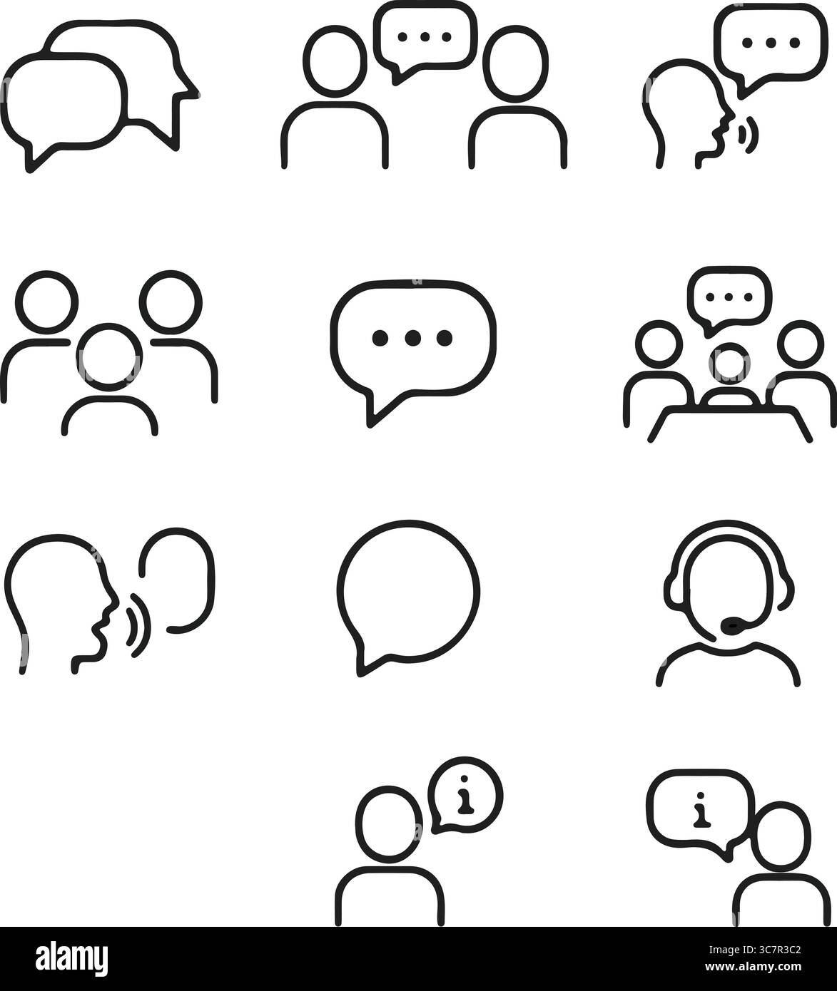 Dialogue speak Black and White Stock Photos & Images - Alamy