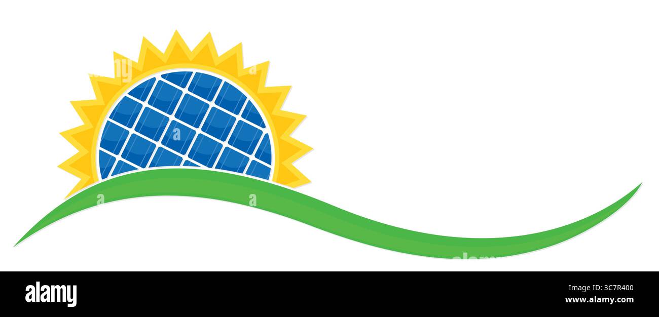 The sun symbol with solar battery Stock Vector Image & Art - Alamy