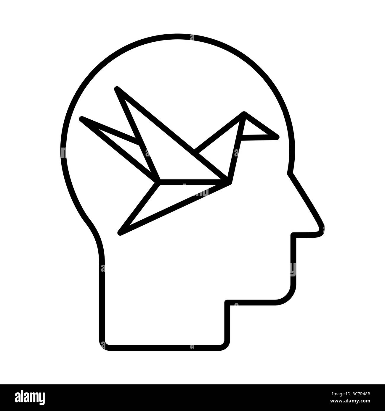 Head bird icon in Black and White Stock Photos & Images - Alamy