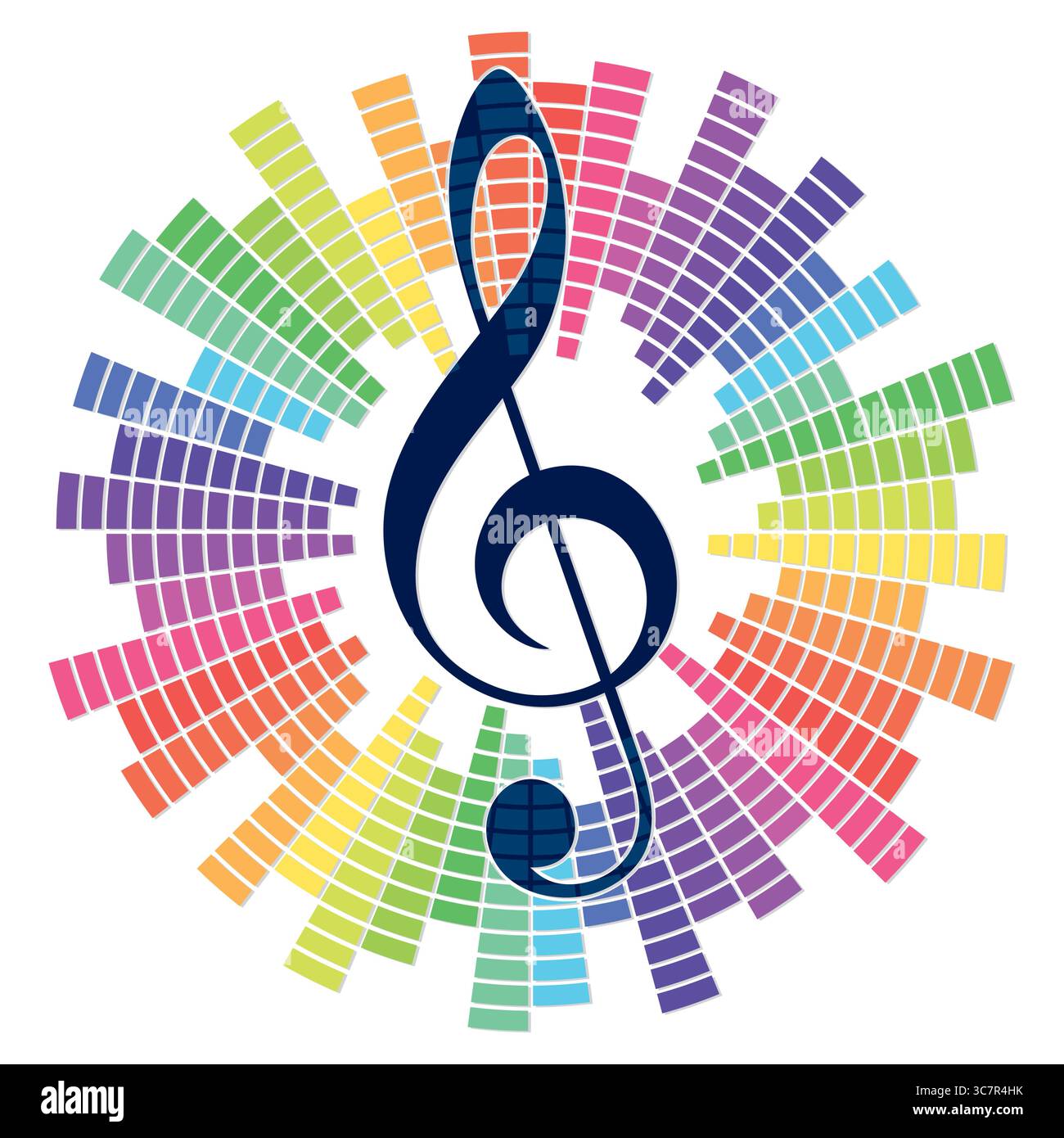 A musical symbol with a color sound scale Stock Vector Image & Art - Alamy