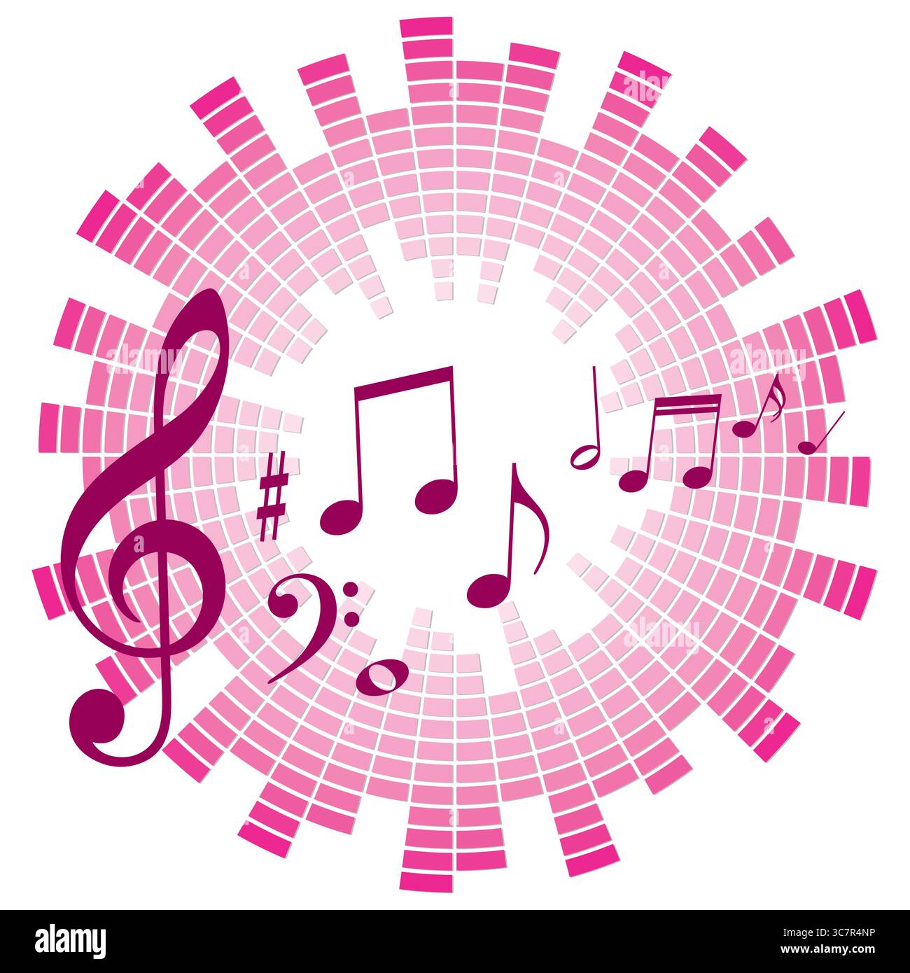 A musical notes with a red sound scale Stock Vector Image & Art - Alamy