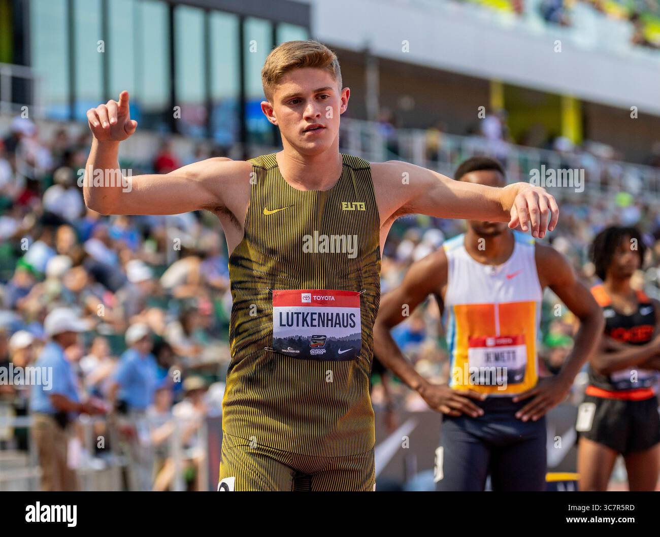August 01 2025 Eugene, OR U.S.A. 800 meters athlete Cooper Lutkenhaus ...