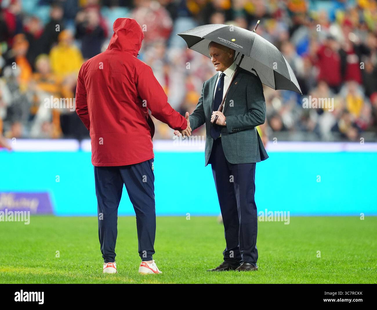 British and Irish Lions head coach Andy Farrell and Australia head ...