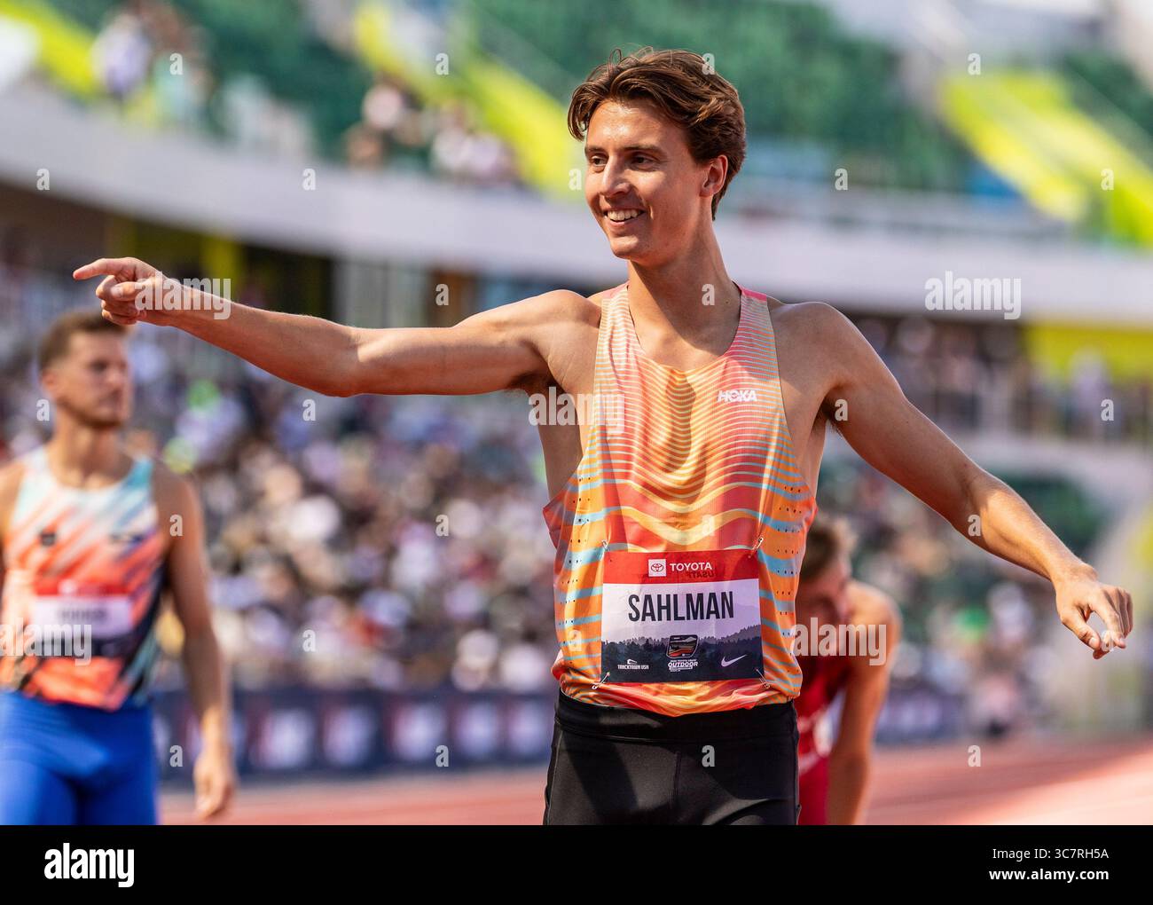 August 01 2025 Eugene, OR U.S.A. 800 meters athlete Colin Sahlman ...