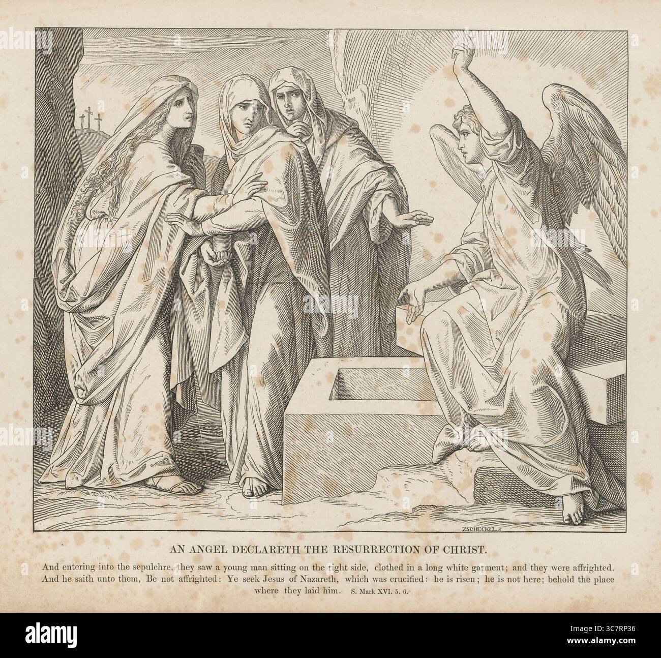 Angel announces the resurrection hi-res stock photography and images ...