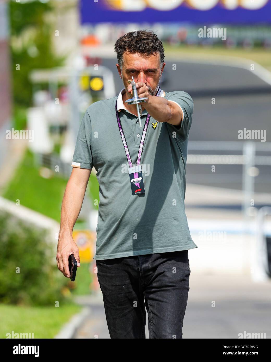 FABREGA Albert, TV presenter, during the 2025 Formula 1 Lenovo Hungarian Grand Prix, 14th round ...