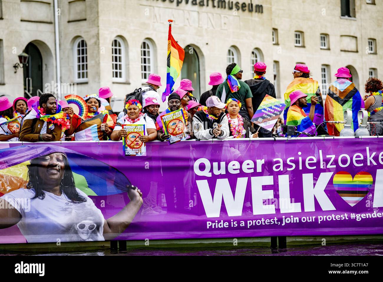 AMSTERDAM - Queer asylum seekers boat The Pride Amsterdam boat parade ...