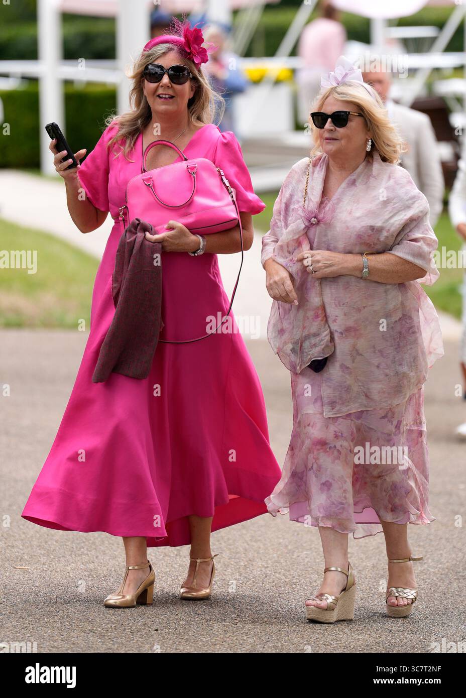 Racegoers arrive for Stewards' Cup Day at Goodwood Racecourse ...