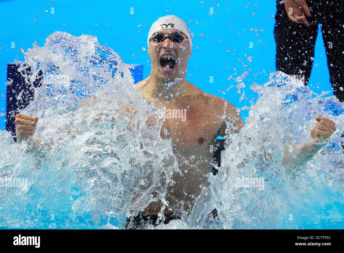 Maxime Grousset of France celebrates after winning gold medal in the ...