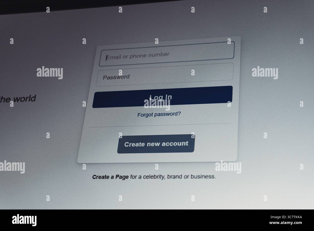 Login screen layout hi-res stock photography and images - Alamy