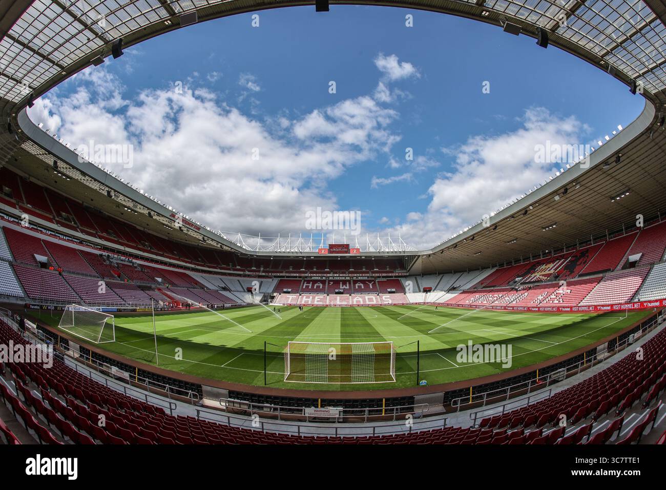 A general view of the Stadium of Light during the Pre-season friendly ...