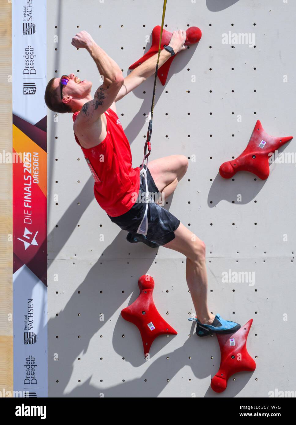 02 August 2025, Saxony, Dresden: Climbing: German Championship, The ...