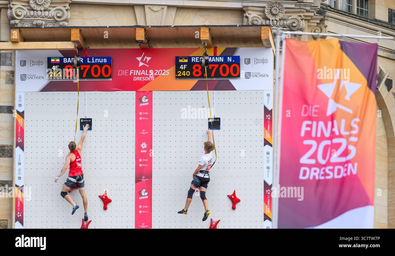 02 August 2025, Saxony, Dresden: Climbing: German Championships, The ...