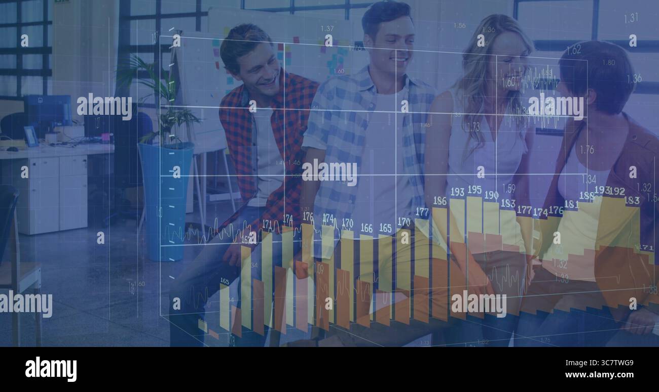 Reviewing bar chart overlay hi-res stock photography and images - Alamy