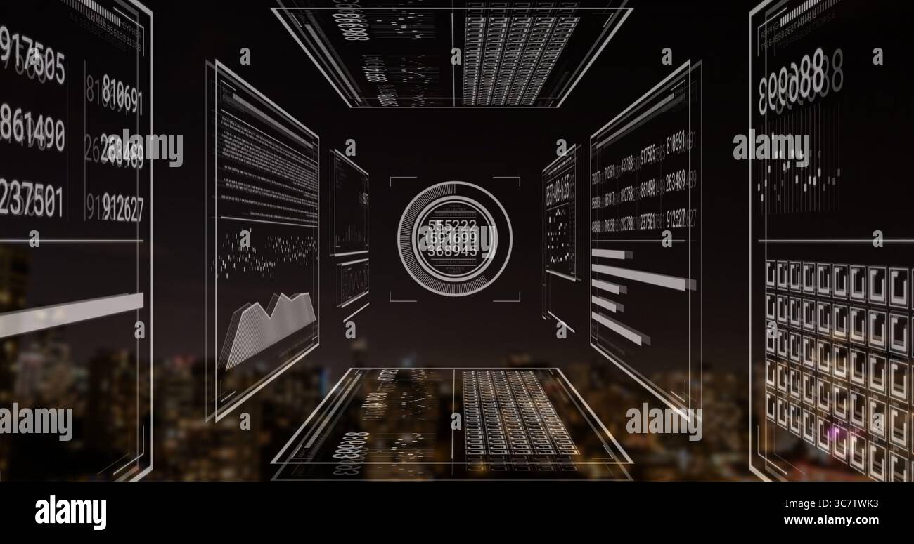 Projecting holographic data display hi-res stock photography and images ...