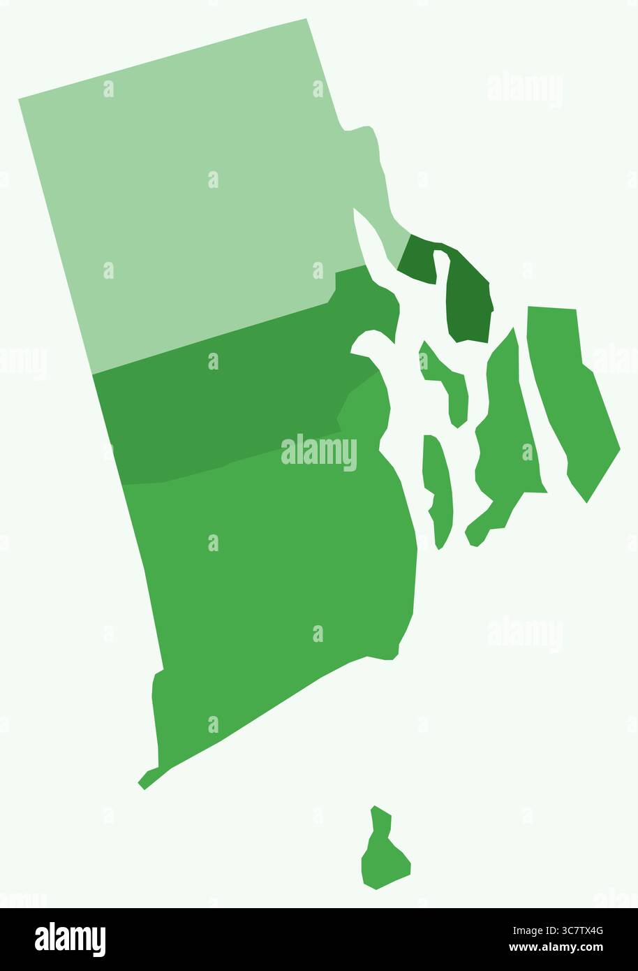 Island county map hi-res stock photography and images - Alamy