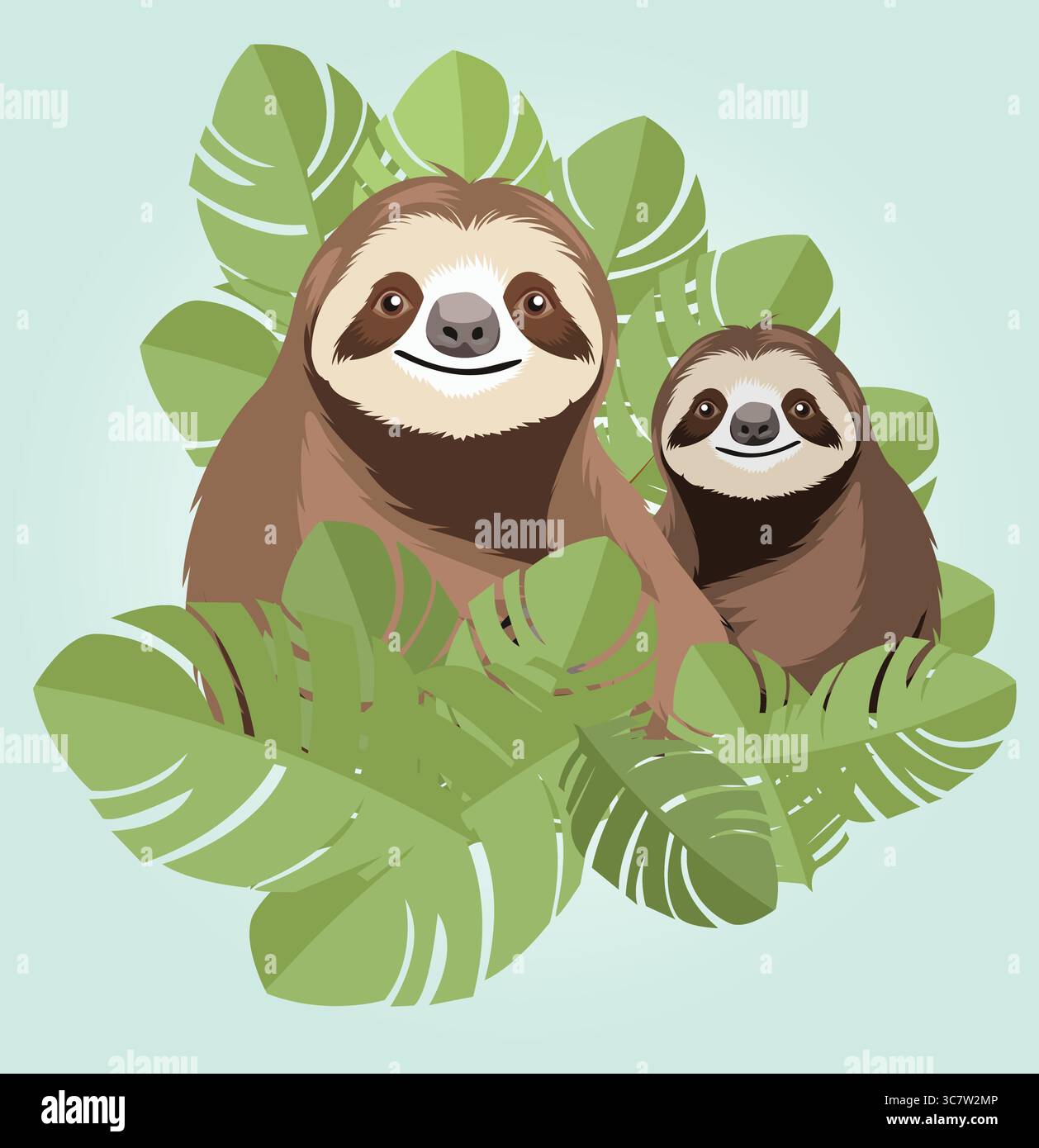 Leaves in tropical rainforest Stock Vector Images - Alamy