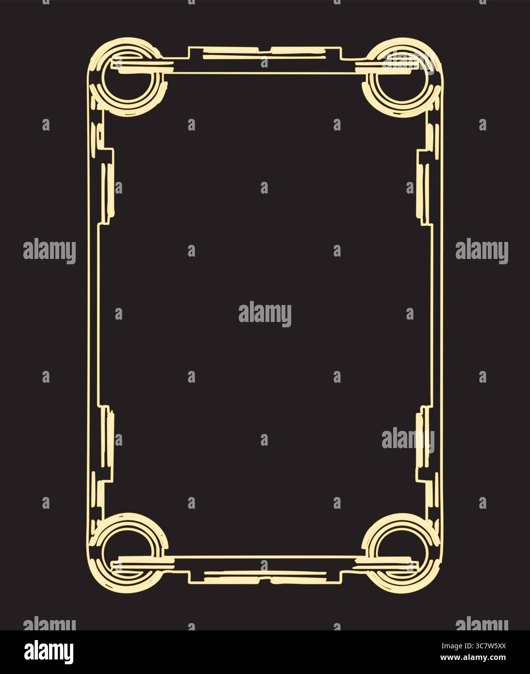 Elegant simple black frame Stock Vector Images - Alamy