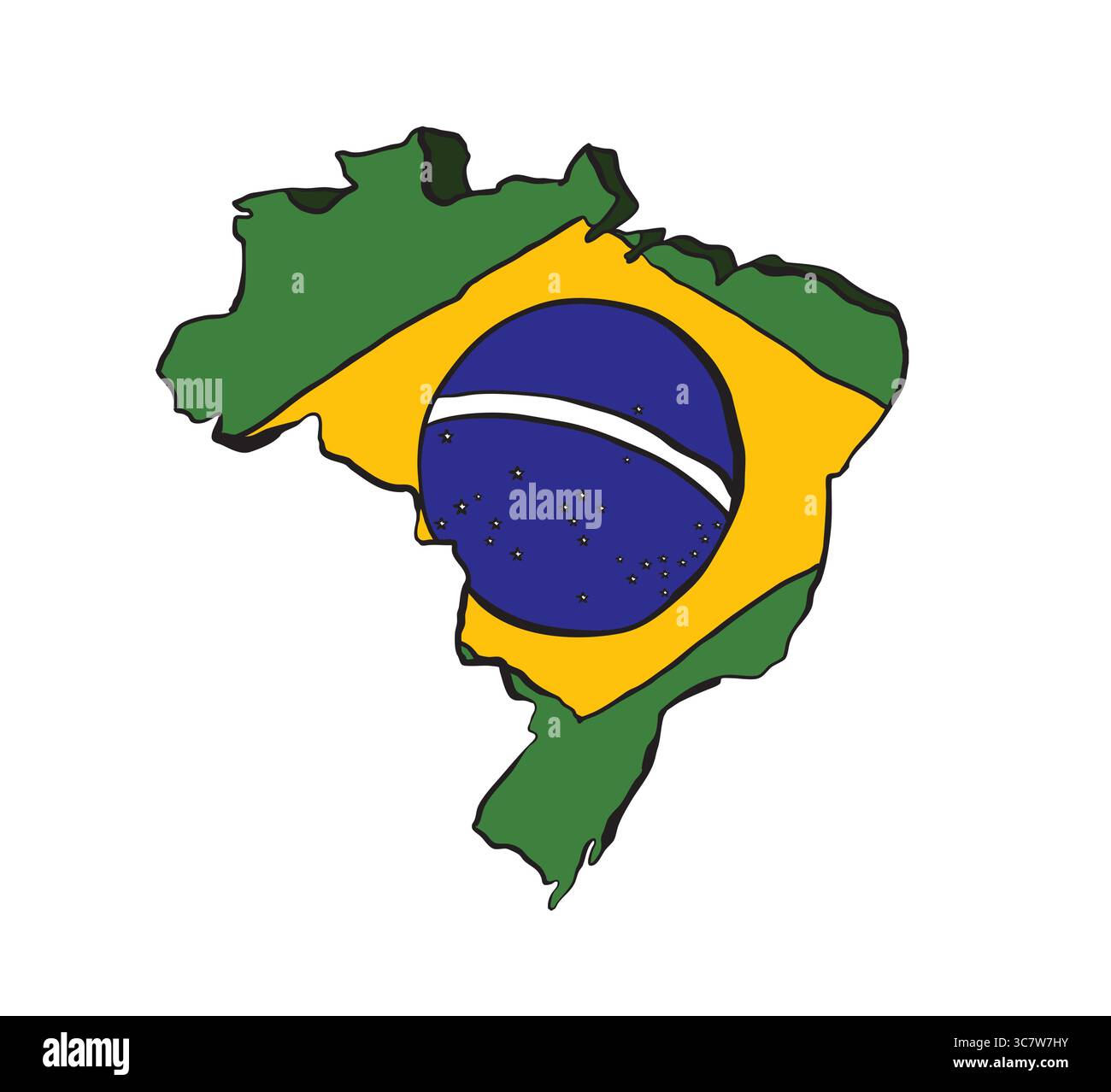 Brazil flag color Stock Vector Images - Alamy