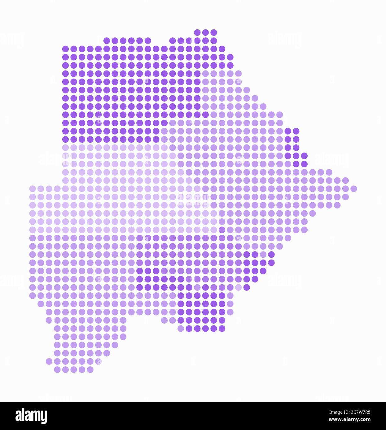 Botswana dotted map. Digital style map of the country on white ...