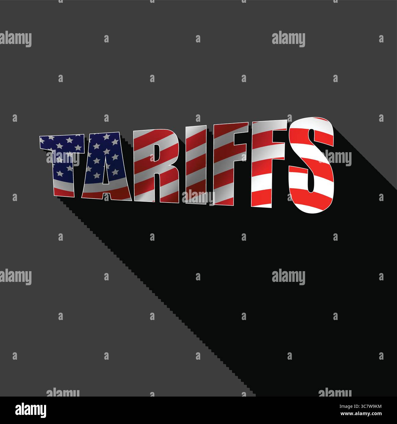 Customs tariffs concept illustration Stock Vector Images - Alamy