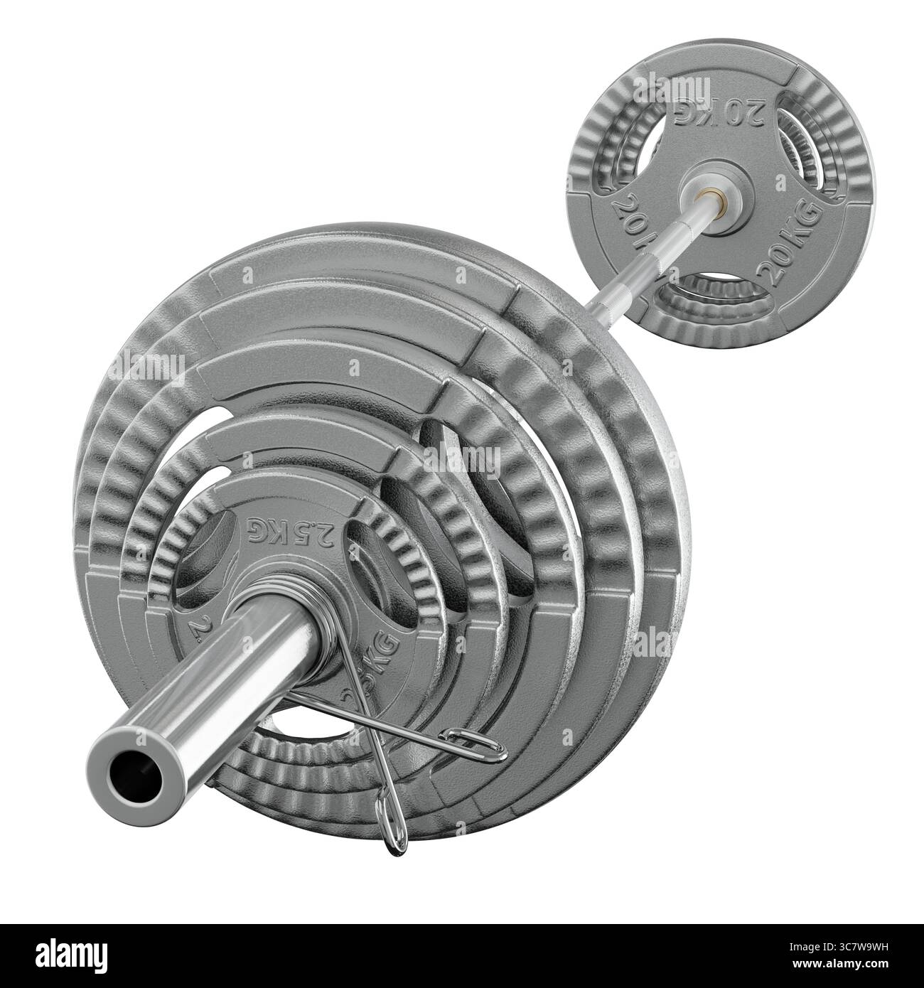 Cast Iron Olympic Adjustable Barbell with plates, weightlifting gym ...