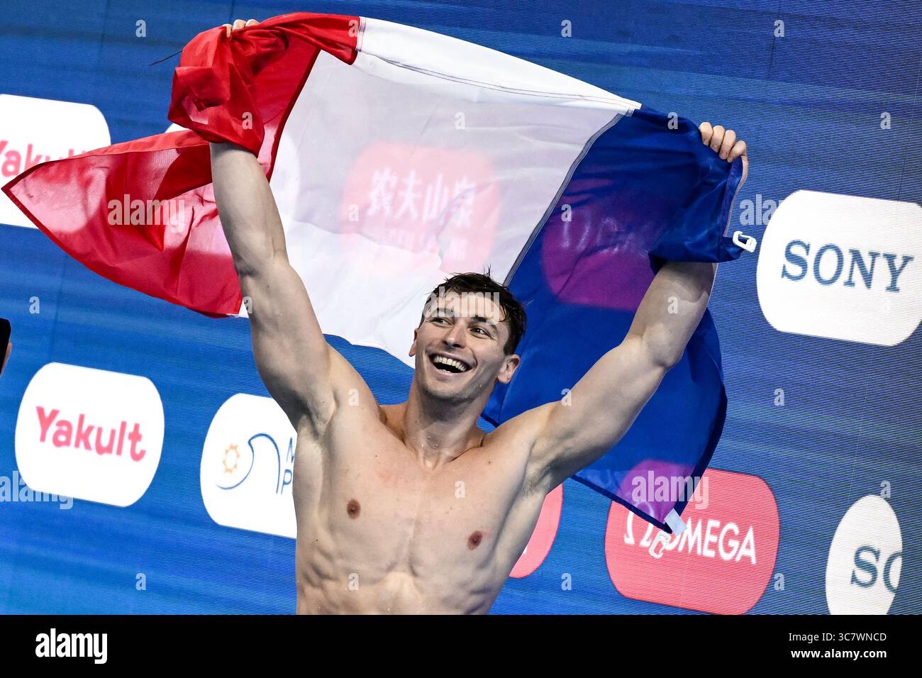 Maxime Grousset of France celebrates after winning the gold medal in ...