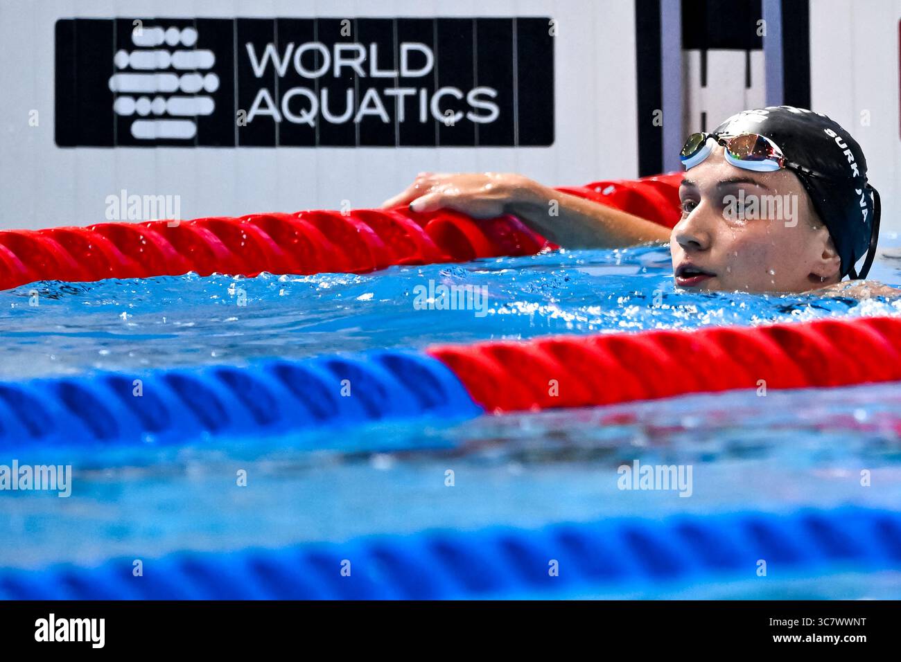 Anna Surkova Independent Athlete of Russia reacts after competing in ...