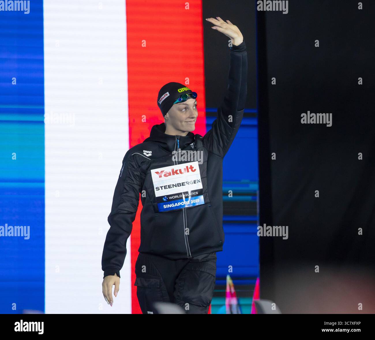 SINGAPORE, SINGAPORE - AUGUST 2: Marrit Steenbergen of the Netherlands before competing in the ...
