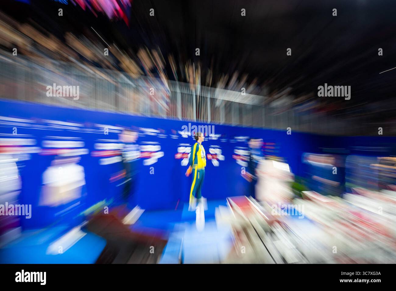 Cameron McEvoy (AUS) Benjamin Proud (GBR) and Jack Alexy (USA) during ...