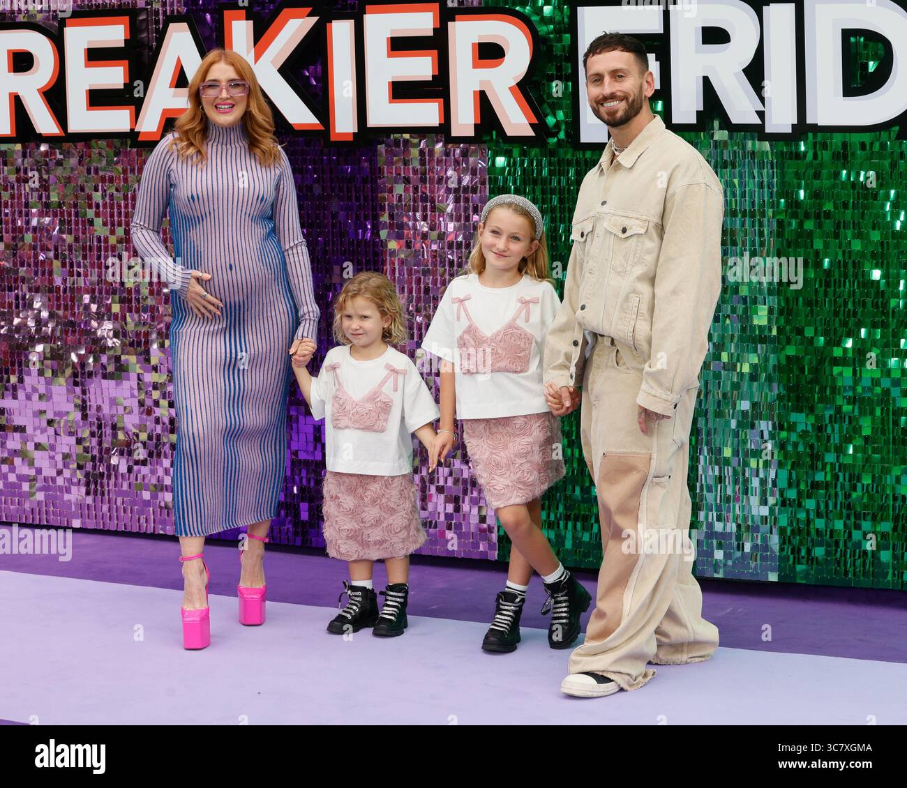 Holly Collins, Pixi Collins, Mimi Collins and James Collins attend the ...