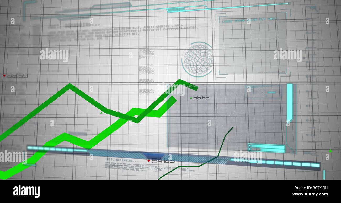 Green ascending chart rising hi-res stock photography and images - Alamy