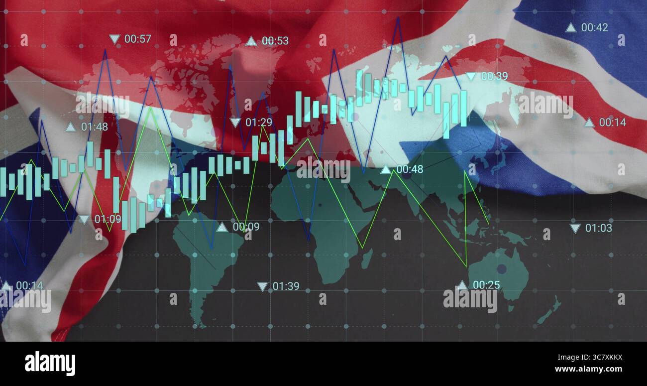 Digital composite arrows graphs statistics hi-res stock photography and ...