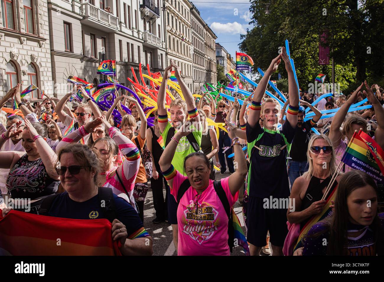 250802 Deltagare under Prideparaden den 2 augusti 2025 i Stockholm ...