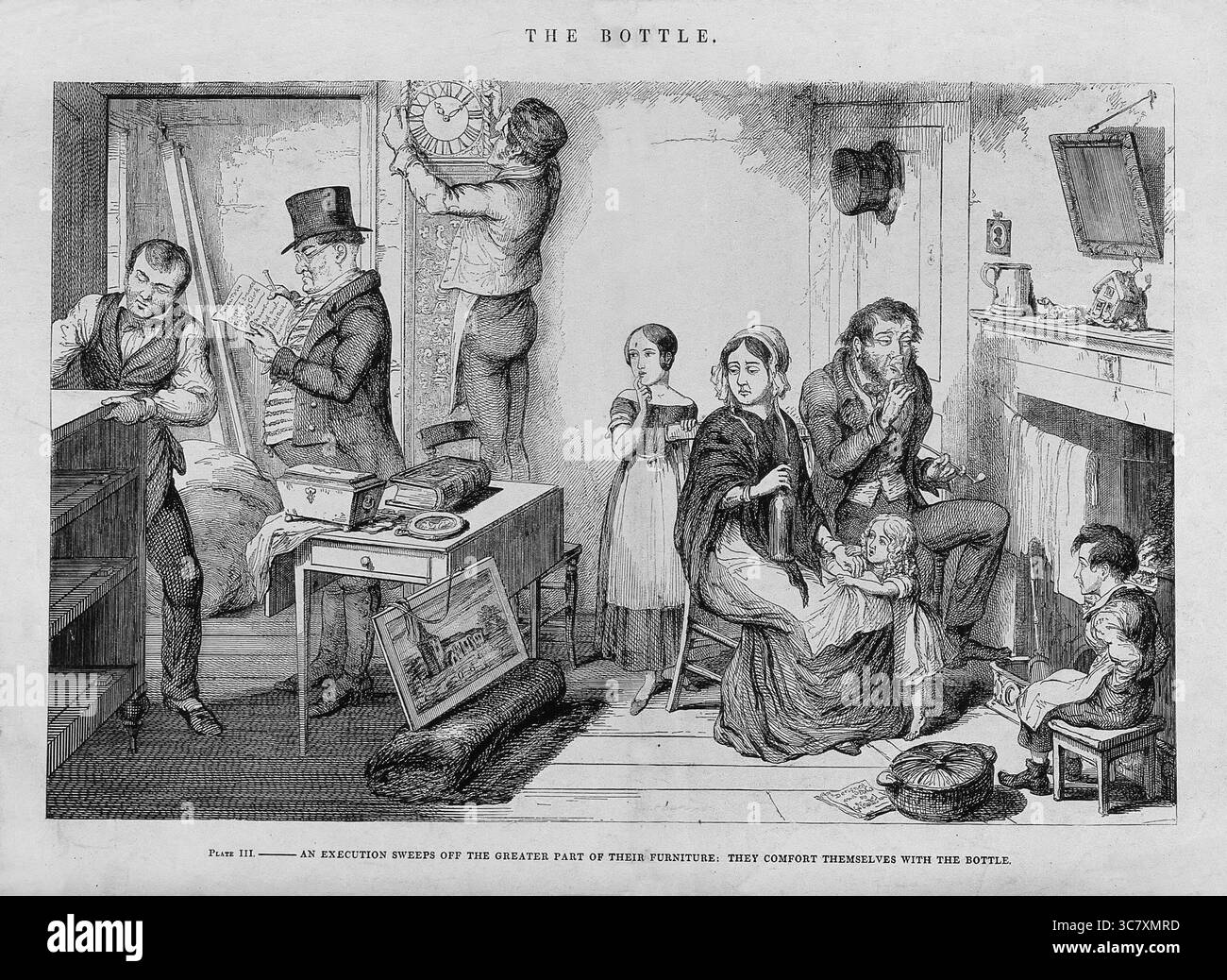 A Victorian era engraving of An execution sweeps of the greater part of ...