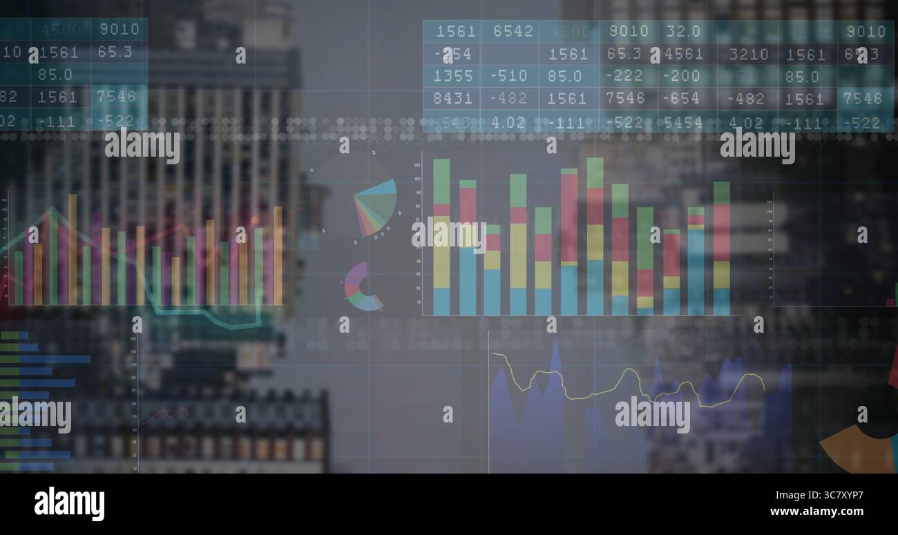 Blending transparent financial data hi-res stock photography and images ...