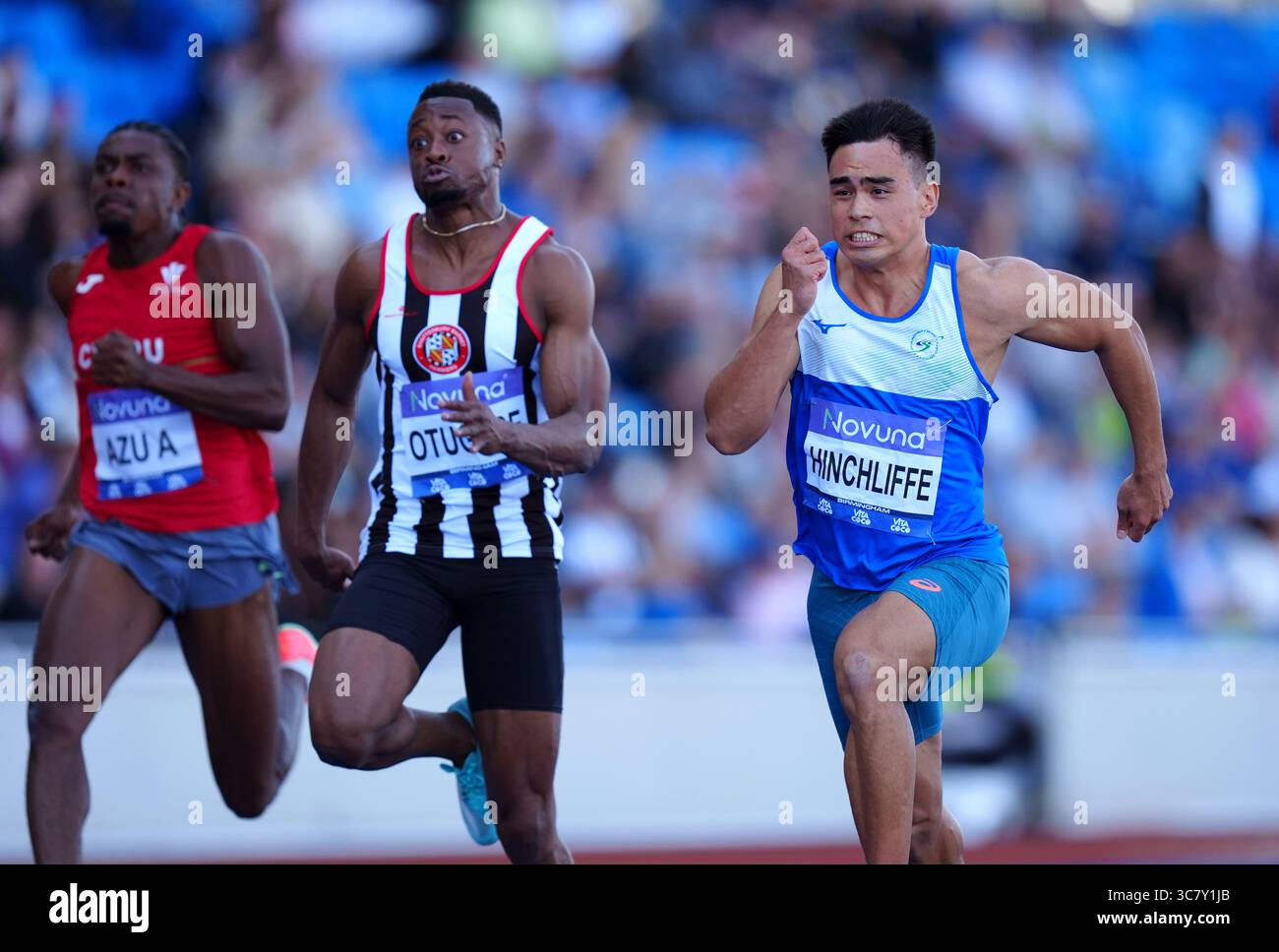 Louie Hinchliffe in the Men's 100m Semi-Finals during day one of the ...