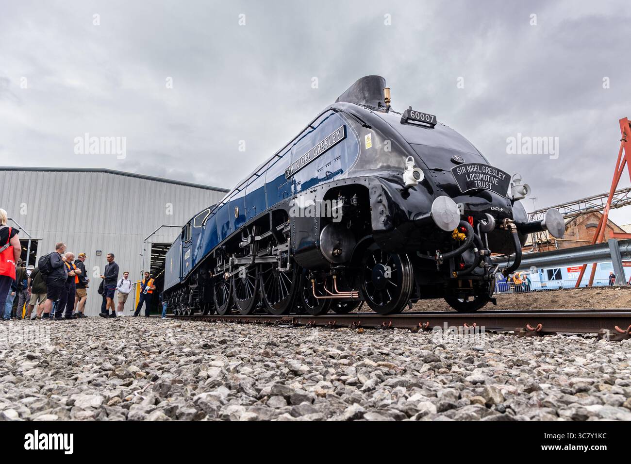 Derby, UK, 01 August 2025. LNER A4 60007 'Sir Nigel Gresley' on display ...
