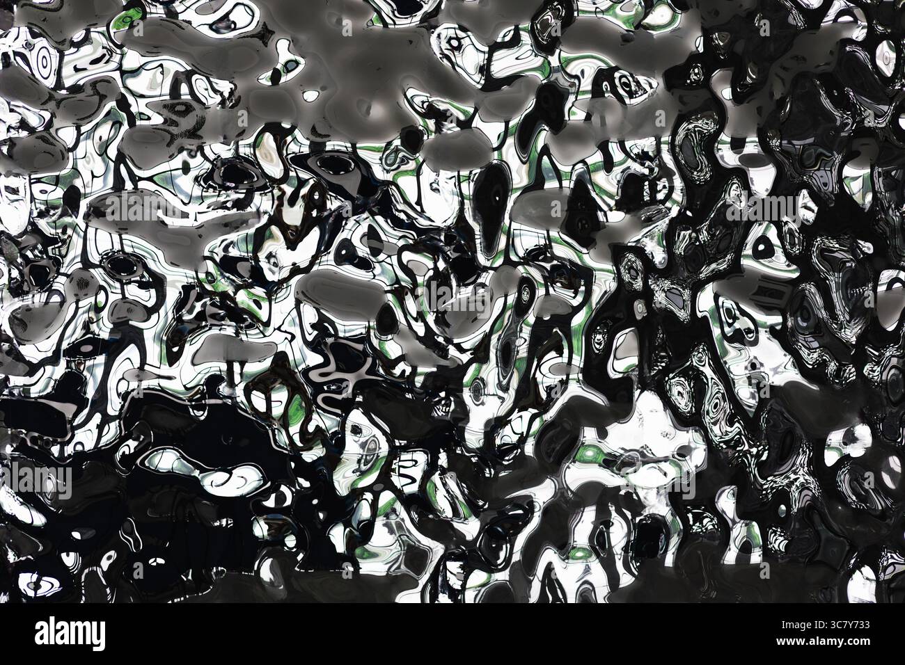 Abstract liquid reflection pattern. Black and White water surface ...